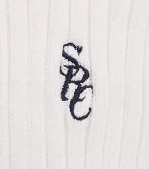 SPORTY & RICH Ribbed Embroidered Socks