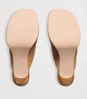 Balenciaga Suede Fargo Heeled Mules 80