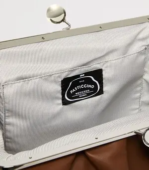 Max Mara Large Leather Pasticcino Clutch Bag
