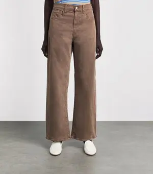 Paige Arellia Skimmer High-rise Wide-leg Jeans - Brown