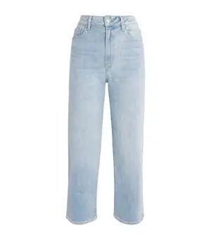 Paige Cropped Anessa Wide-leg Jeans - Blue