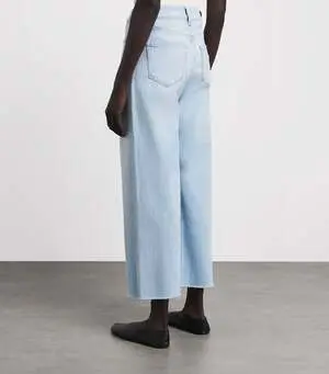Paige Cropped Anessa Wide-leg Jeans - Blue