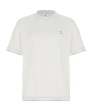 Brunello Cucinelli Logo Embroidered Layered T-shirt