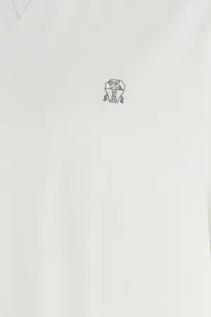 Brunello Cucinelli Logo Embroidered Layered T-shirt