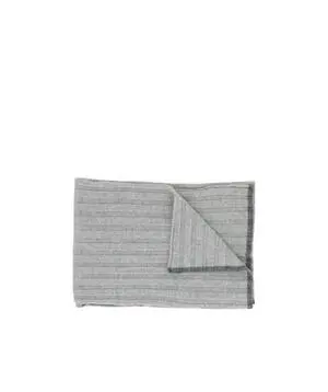 Brunello Cucinelli Ribbed Knit Scarf - Gray