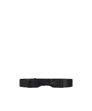 Givenchy Bow Belt In Leather - Black