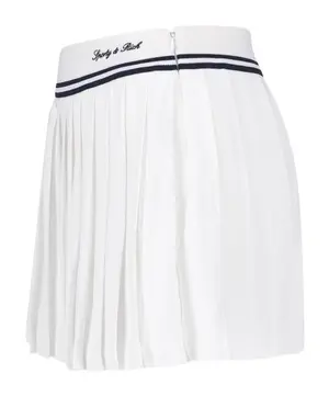 SPORTY  RICH Sporty & Rich Pleated Midi Skirt With Logo Embroidery