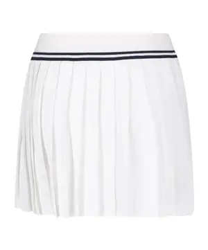 SPORTY  RICH Sporty & Rich Pleated Midi Skirt With Logo Embroidery