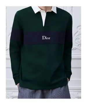 Dior Logo Long-sleeve Polo Shirt