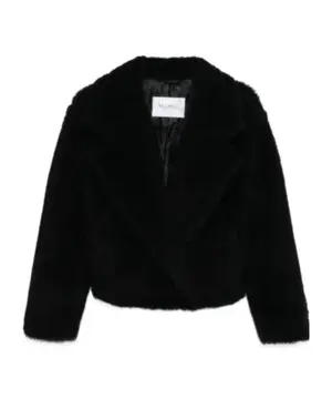 Max Mara Collared Long-sleeved Coat - Black