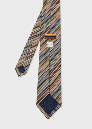Paul Smith Signature Stripe' Silk Tie
