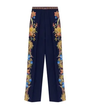 Etro Patterned Casual Pants - Black