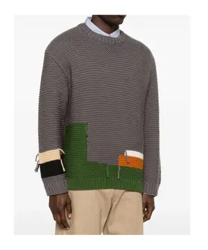 You Must Create Color-blocked Patchwork Sweater