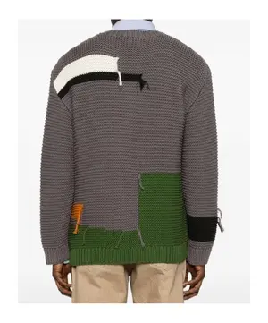 You Must Create Color-blocked Patchwork Sweater