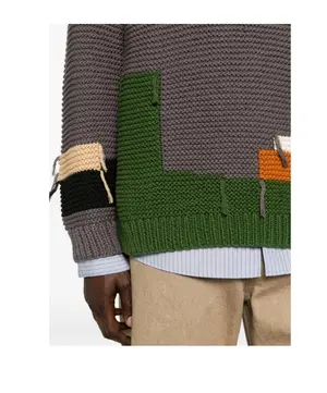 You Must Create Color-blocked Patchwork Sweater