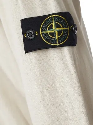 Stone Island Logo Patch Crewneck Sweater - Sand-colored