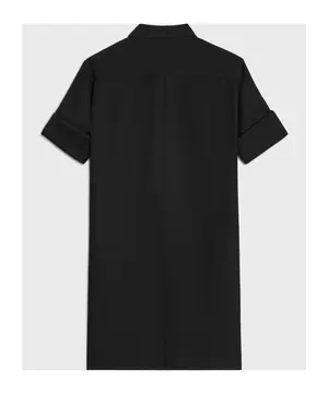 Celine Reporter Mini Dress In Cotton Twill