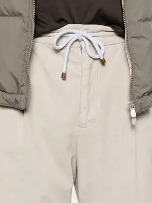 Brunello Cucinelli Corduroy Drawstring Trousers - Multicolor