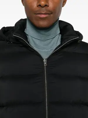 Herno Black Nylon Down Jacket With Hood - Multicolor