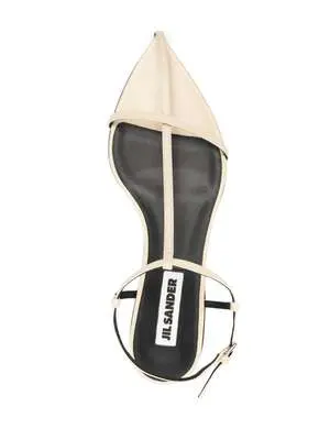 JIL SANDER Leather Flat Sandals