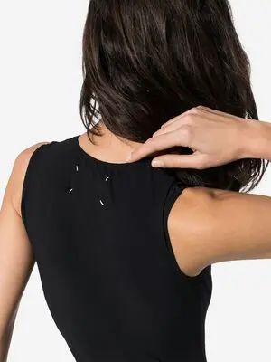 MAISON MARGIELA Sleeveless Bodysuit With Signature Four-stitch Logo Detail - Multicolor