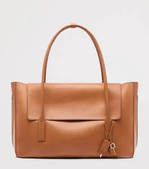 TOM FORD Large Leather Shoulder Bag - Brown