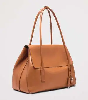 TOM FORD Large Leather Shoulder Bag - Brown