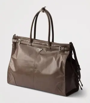 Prada Calfskin Bonnie Tote Bag - Grey