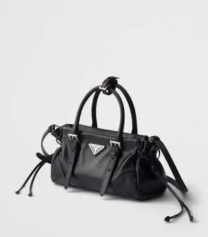 Prada Leather Bonnie Top-handle Bag - Black