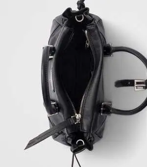 Prada Leather Bonnie Top-handle Bag - Black