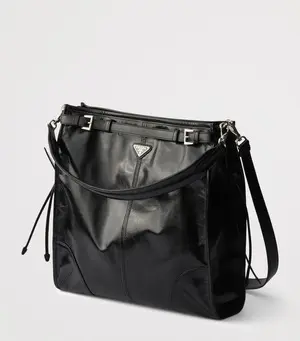 Prada Leather Bonnie Cross-body Bag - Black