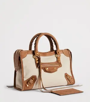 Balenciaga Small Canvas Le City Top-handle Bag - Ivory
