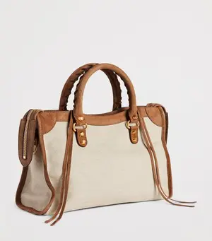Balenciaga Small Canvas Le City Top-handle Bag - Ivory