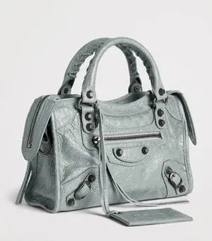 Balenciaga Mini Lambskin Le City Top-handle Bag - Blue