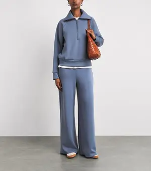 Spanx Airessentials Half-zip Sweater - Blue