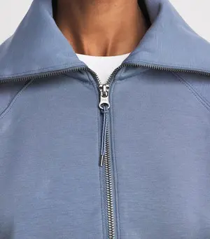Spanx Airessentials Half-zip Sweater - Blue