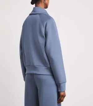 Spanx Airessentials Half-zip Sweater - Blue