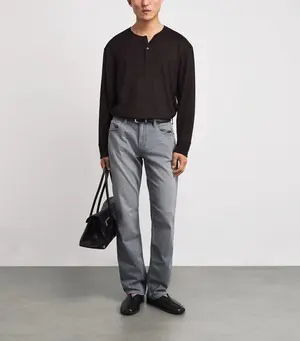 Paige Normandie Straight Jeans - Grey