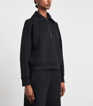 Spanx Airessentials Half-zip Sweater With Shawl Collar