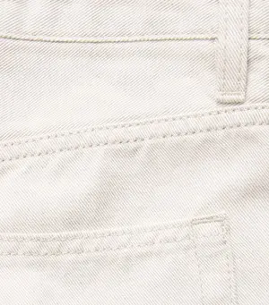 FRAME Drawstring Off-duty Straight Jeans - Ivory