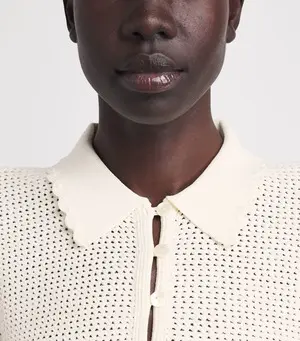 FRAME Crochet Daybreak Polo Shirt