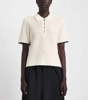 FRAME Crochet Daybreak Polo Shirt
