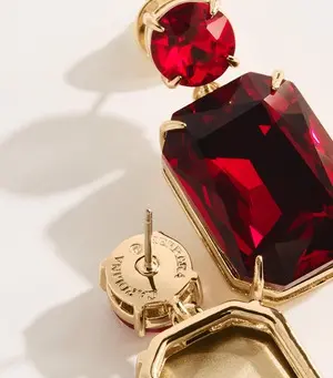 Carolina Herrera Crystal Riviere Drop Earrings