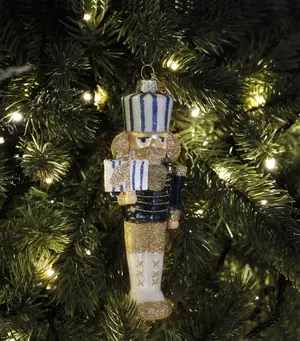 Harrods Glass Nutcracker Tree Decoration