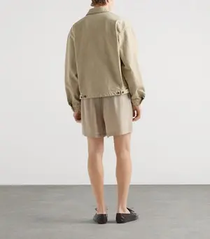 Prada Vintage Washed Denim Blouson Jacket - Neutral