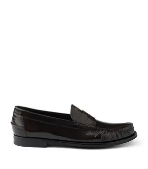 Prada Brushed Leather Loafers