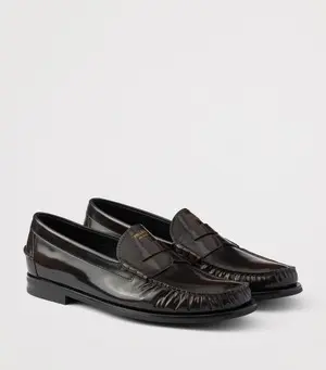 Prada Brushed Leather Loafers