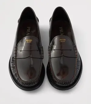 Prada Brushed Leather Loafers