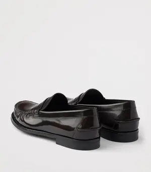 Prada Brushed Leather Loafers