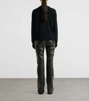 Balmain Merino Wool Cardigan With Lion Chain Buttons - Black
